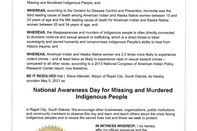 ACLU of South Dakota Supports MMIP Awareness, Urges Additional Action ...